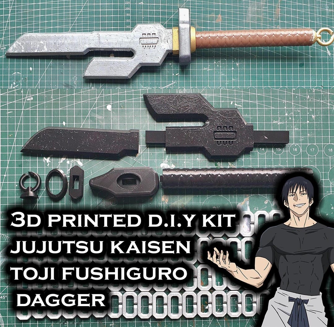 Toji Fushiguro Dagger -- 3D Printed D.I.Y Kit -- Jujutsu Kaisen ...