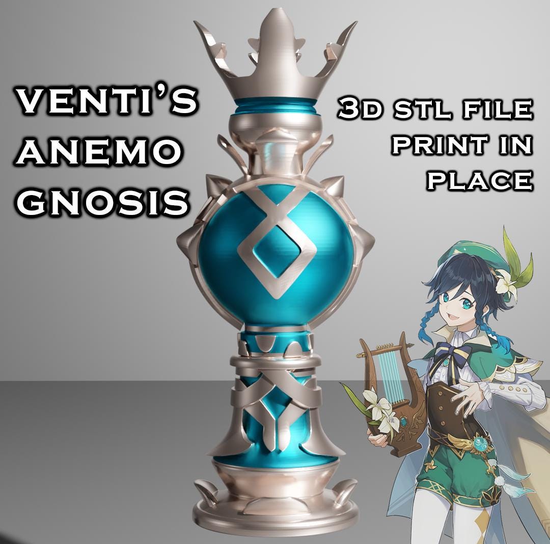 Gnosis of Venti -- Genshin Impact -- Anemo Gnosis -- 3D Print Ready ...