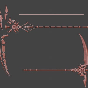 Arlecchino's Scythe -- Genshin Impact -- 3D Print STL -- Sliced Into ...