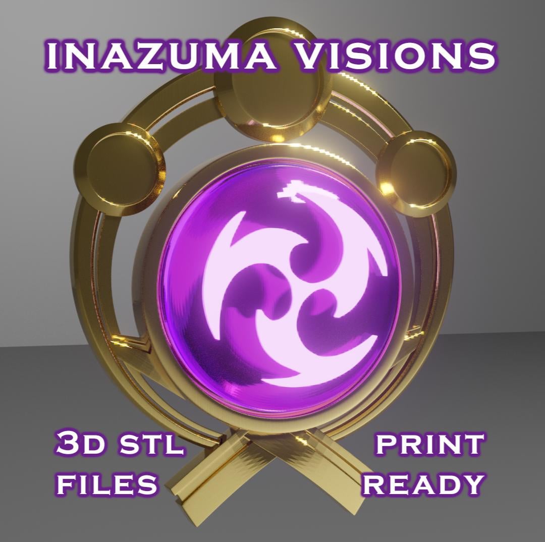 Inazuma Vision Set -- Genshin Impact -- Vision Frame and 7 Different ...
