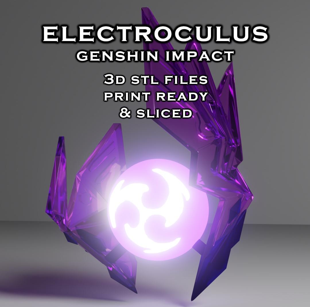 Electroculus Genshin Impact -- With LED Slots -- 3D Print Ready - Etsy