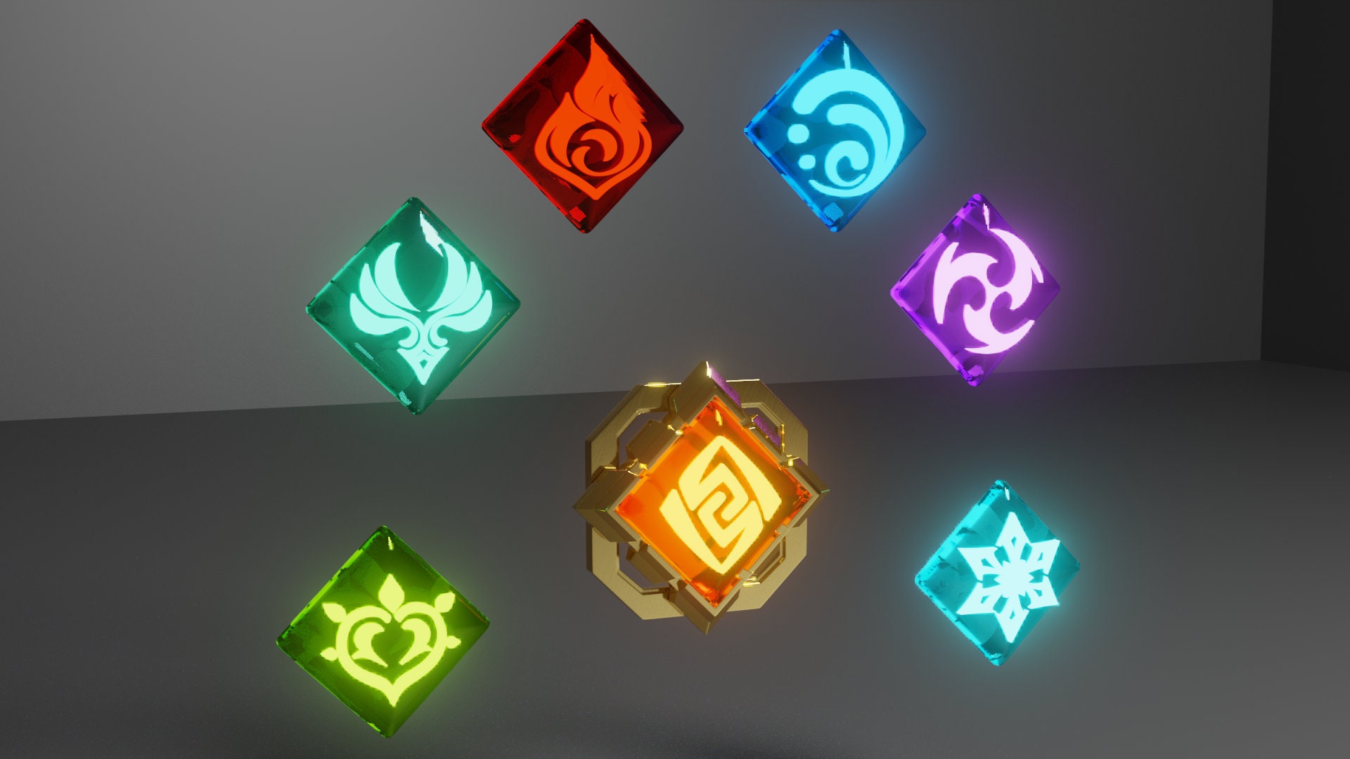 Liyue Vision Set Genshin Impact Vision Frame and 7 - Etsy Canada