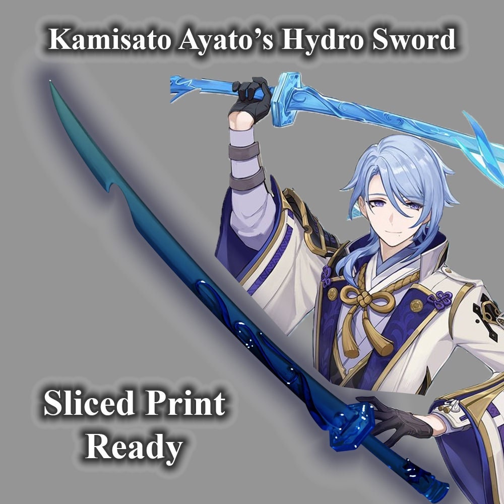 Ayato's Hydro Sword Genshin Impact 3D Sliced Print - Etsy