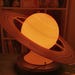 Saturn Lamp -- NASA Realistic Saturn Surface -- Table Decor Night Light ...