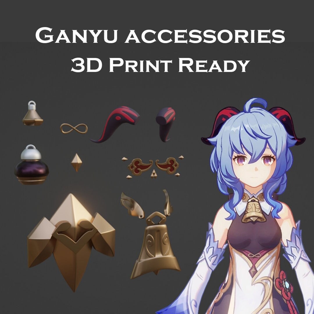 Ganyu Accessories Genshin Impact 3D Print Ready - Etsy