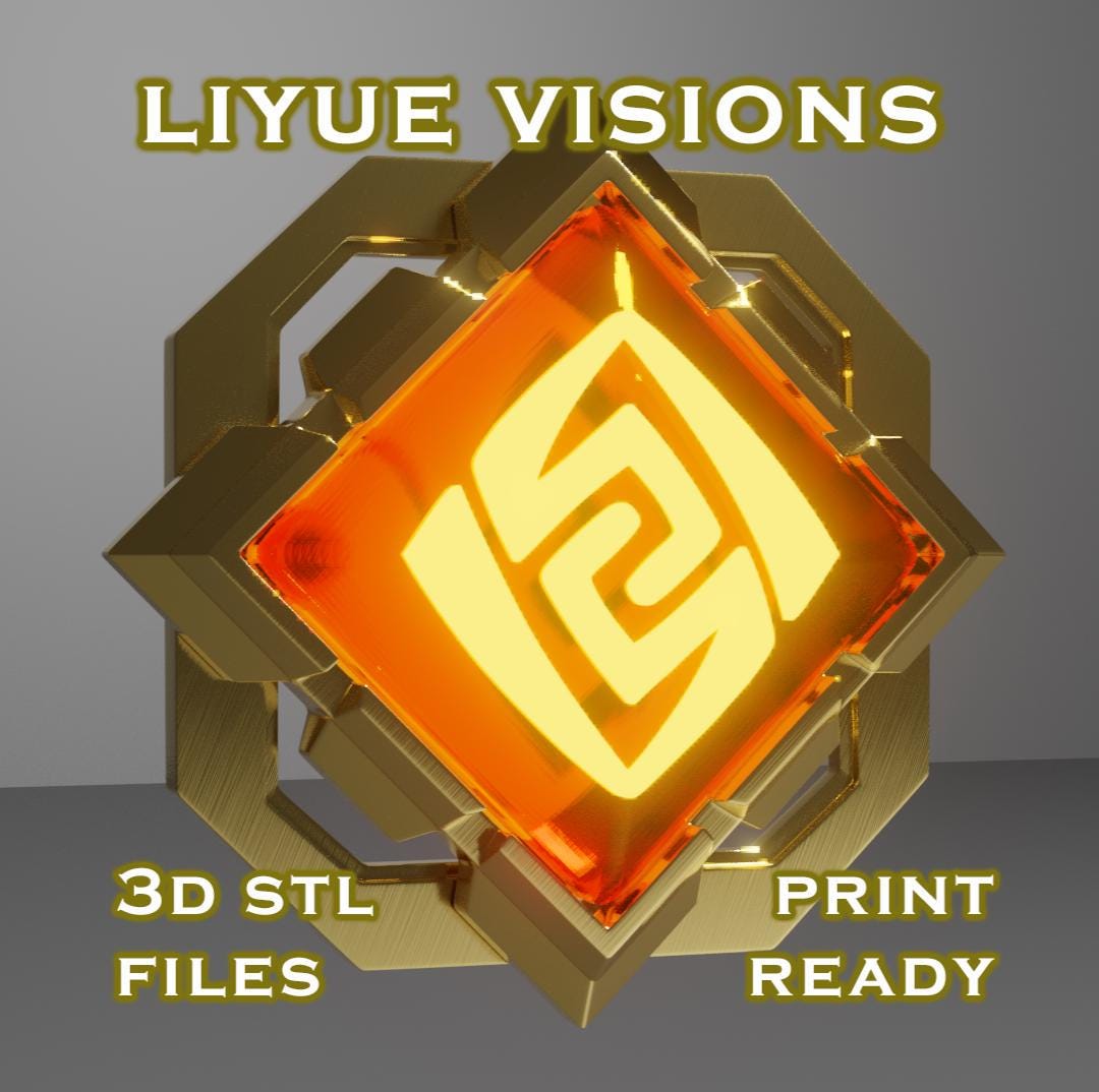 Liyue Vision Set -- Genshin Impact -- Vision Frame and 7 Different ...