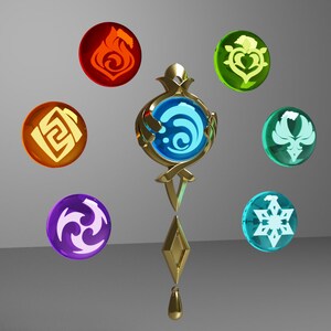 Furina Vision Set -- Genshin Impact Cosplay -- 3D Print Ready - Etsy