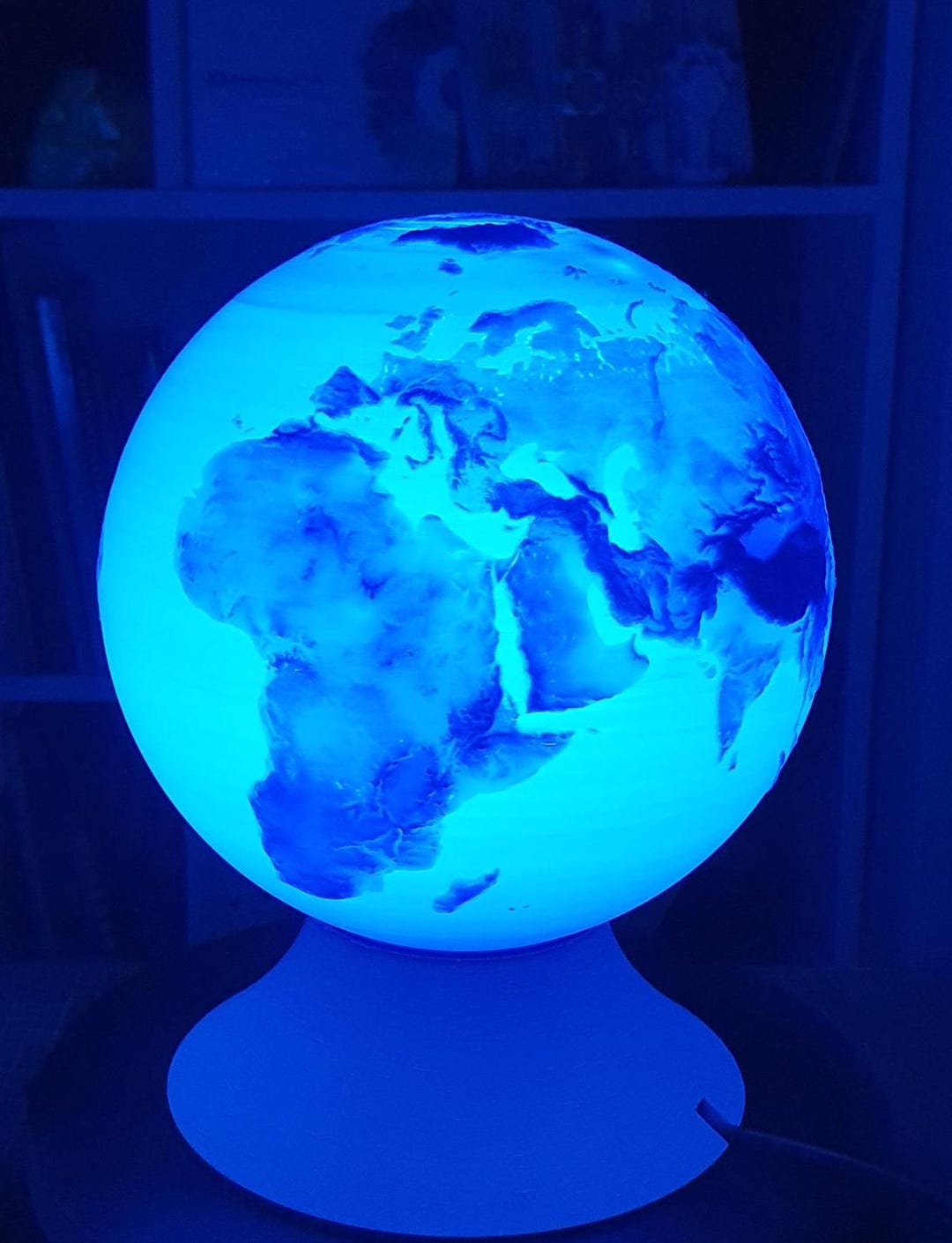 Earth Lamp -- NASA Realistic Earth Surface -- Table Decor Night Light ...