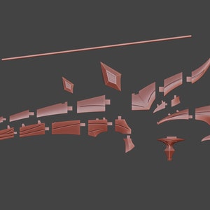 Arlecchino's Scythe -- Genshin Impact -- 3D Print STL -- Sliced Into ...