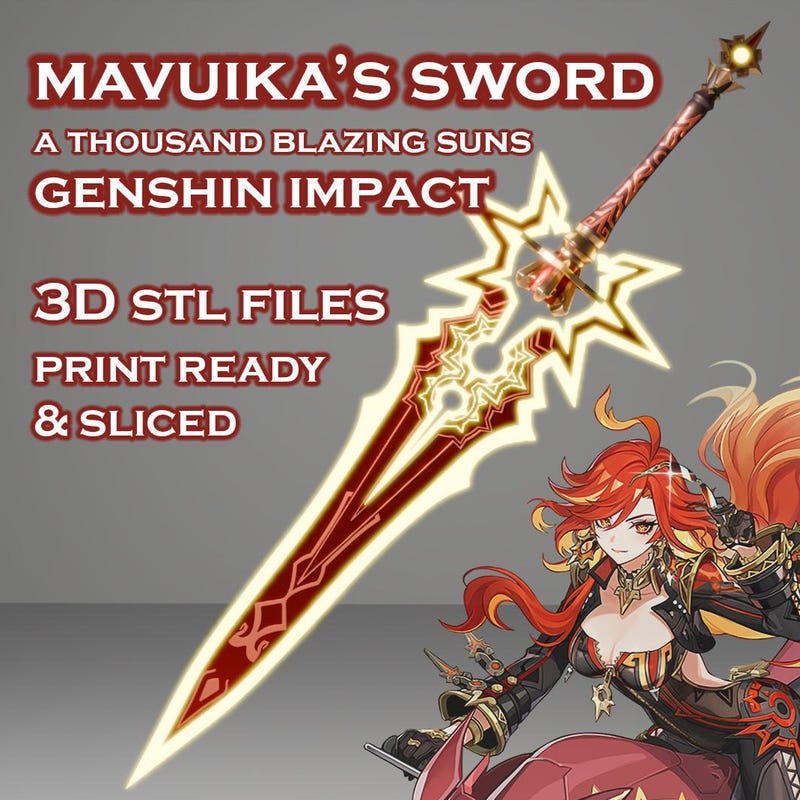 Genshin Cosplay Sword - Etsy