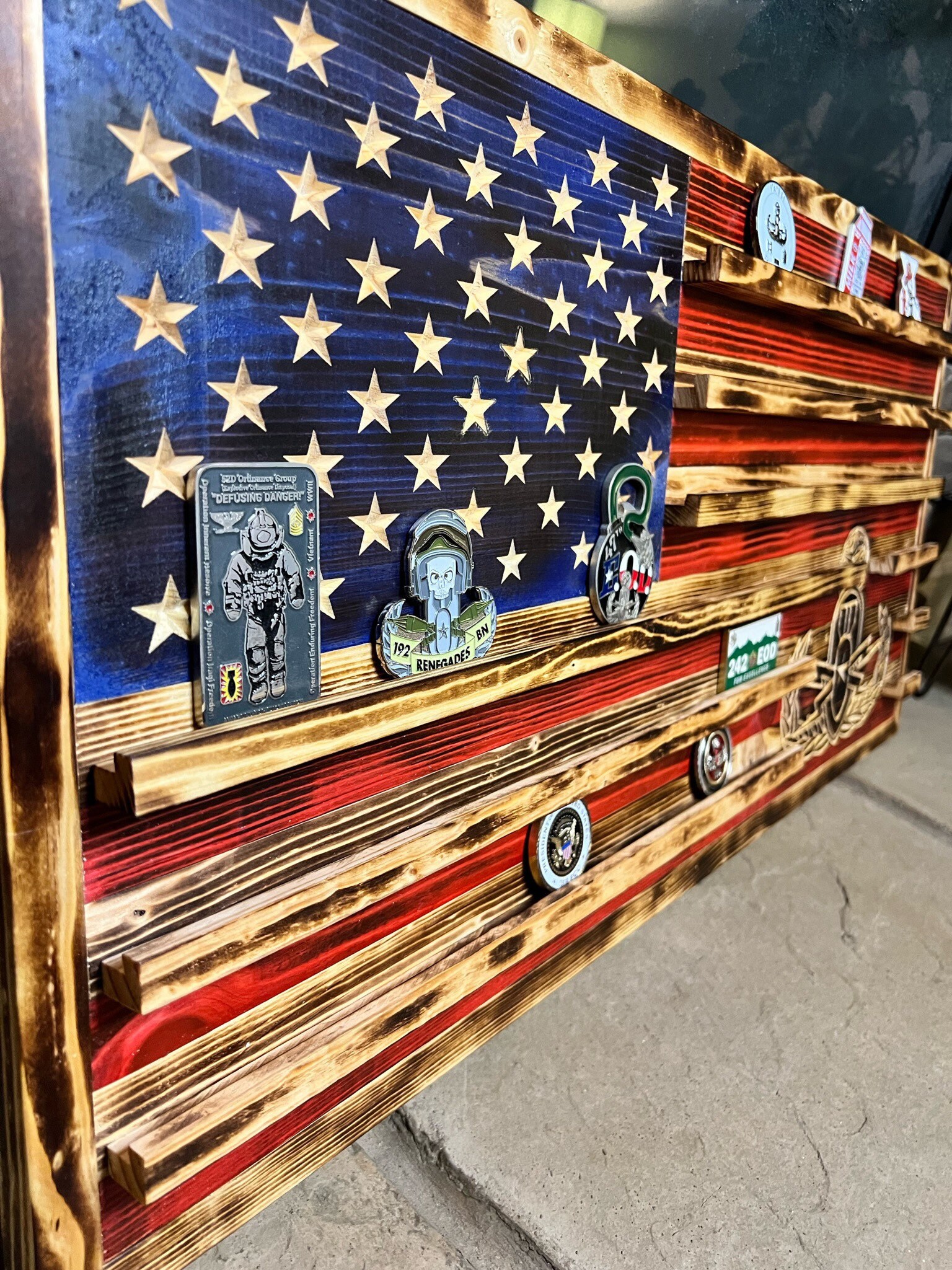 EOD Challenge Coin Flag Holder - Etsy