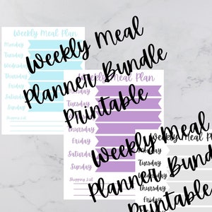 Weekly Meal Plan Templates, Easy to Use, Shopping List Included, Get ...
