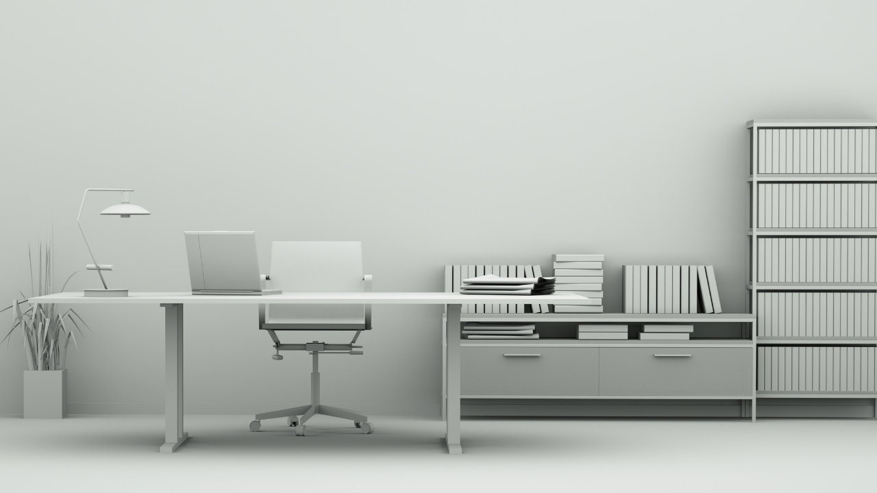 Minimalist Office Zoom Backdrop, Clean Office Background, Clean House ...