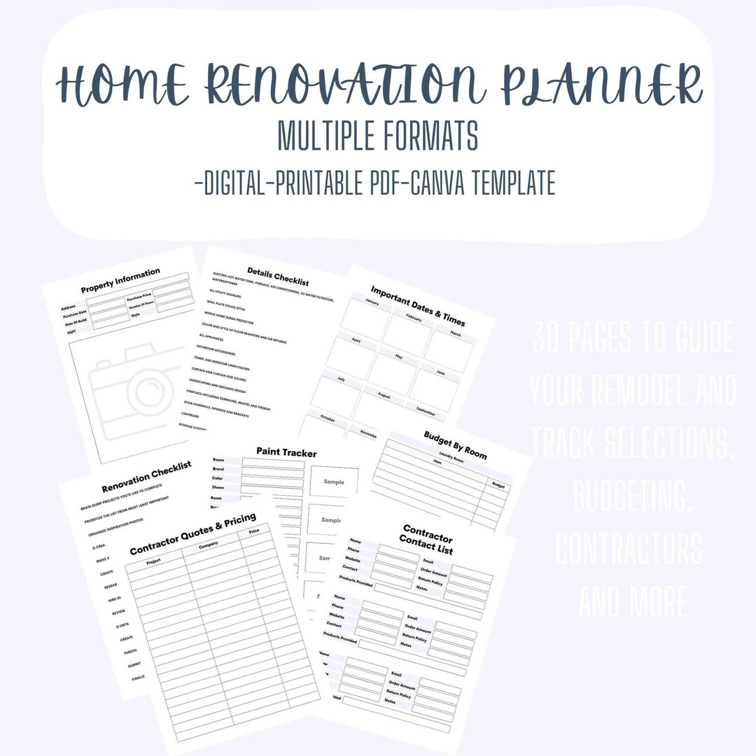 Home Renovation Planner, Remodel Guide, Bathroom Remodel, Kitchen ...