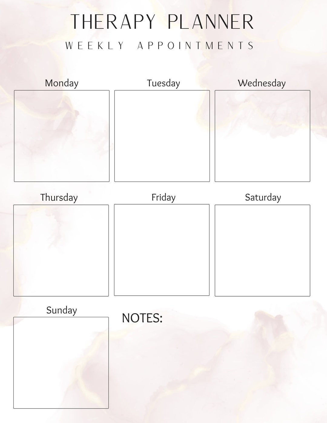 3 Therapy Planner Pages, Therapy Appointment Tracker Anxiety ...