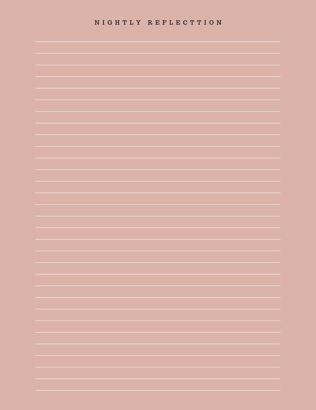 5 Nightly Reflection Journal Pages to Track Mental Health, Anxiety ...