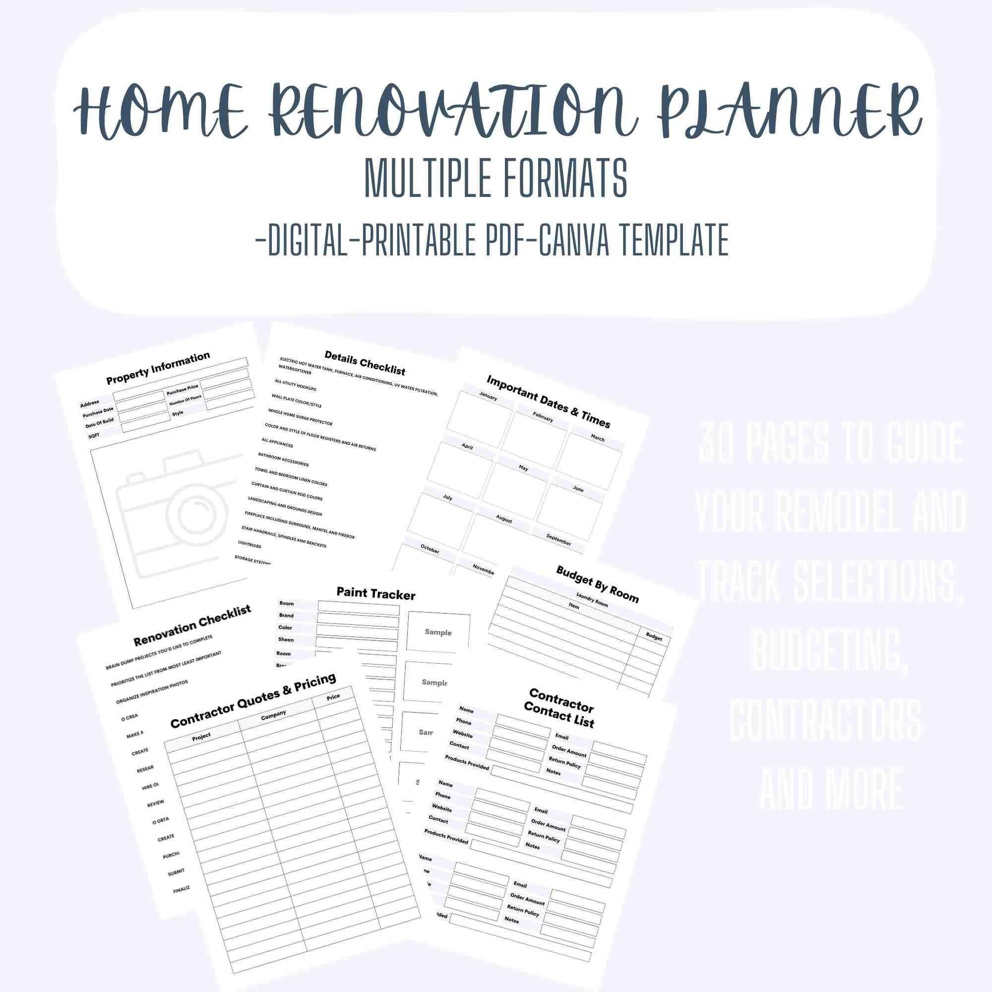 Home Renovation Planner, Remodel Guide, Bathroom Remodel, Kitchen ...