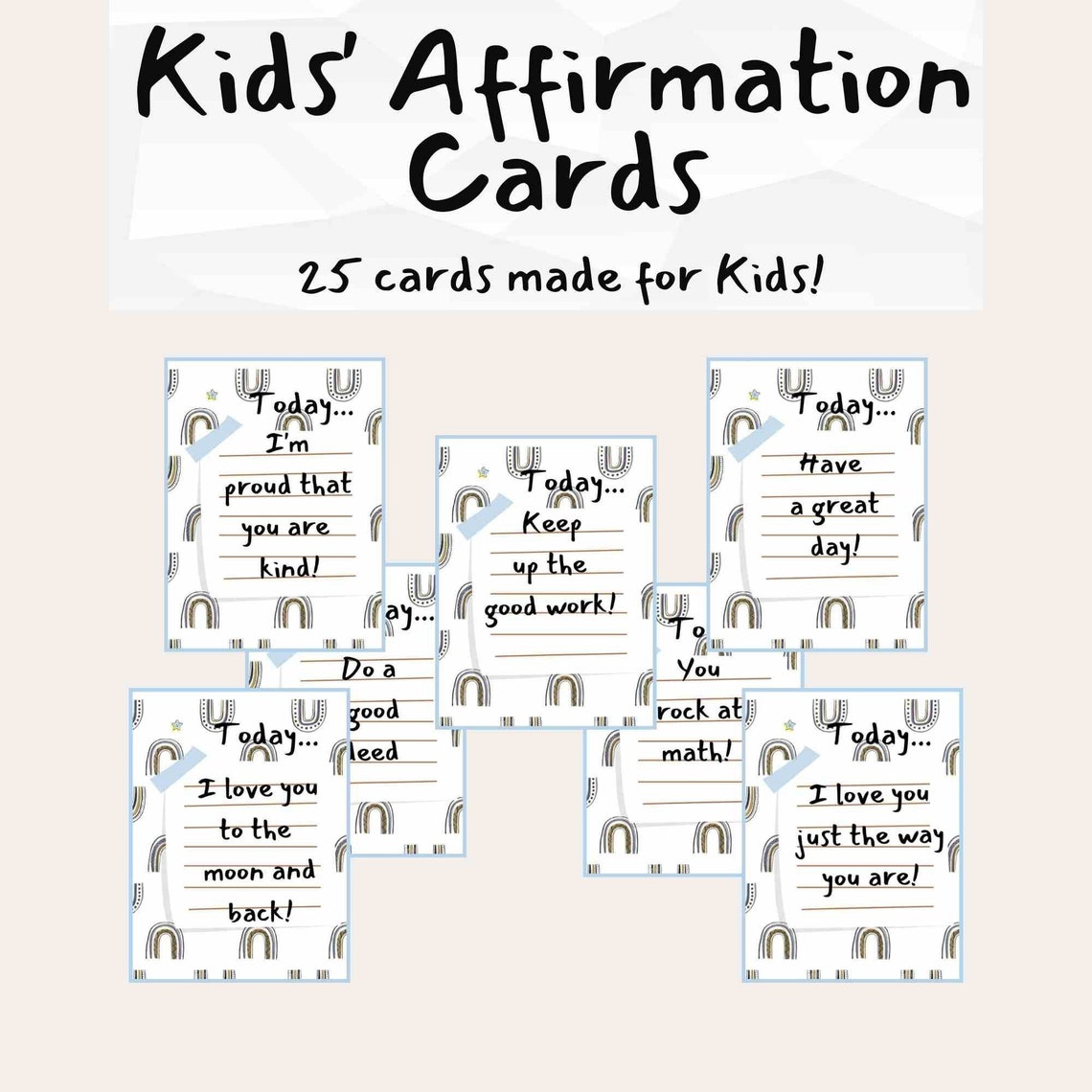 AFFIRMATION CARDS for Kids Summer Camp Notes, Lunch Notes, Notes for ...