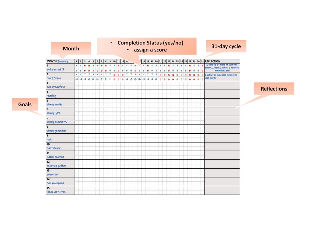 30 Days Study Planner Self Discipline Daily Plan Time - Etsy Denmark