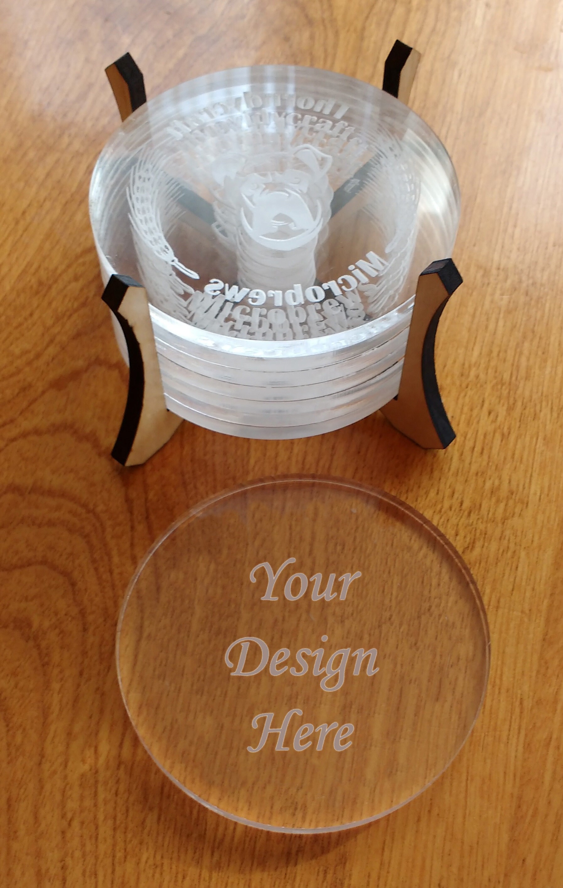 Customizable Coasters With Coaster Holder - Vector Files - Etsy