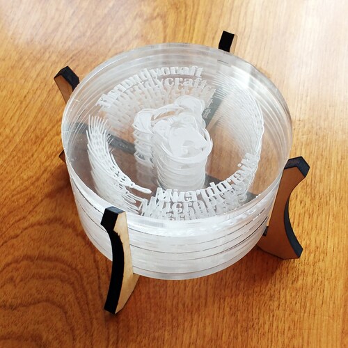 Customizable Coasters With Coaster Holder Vector Files - Etsy