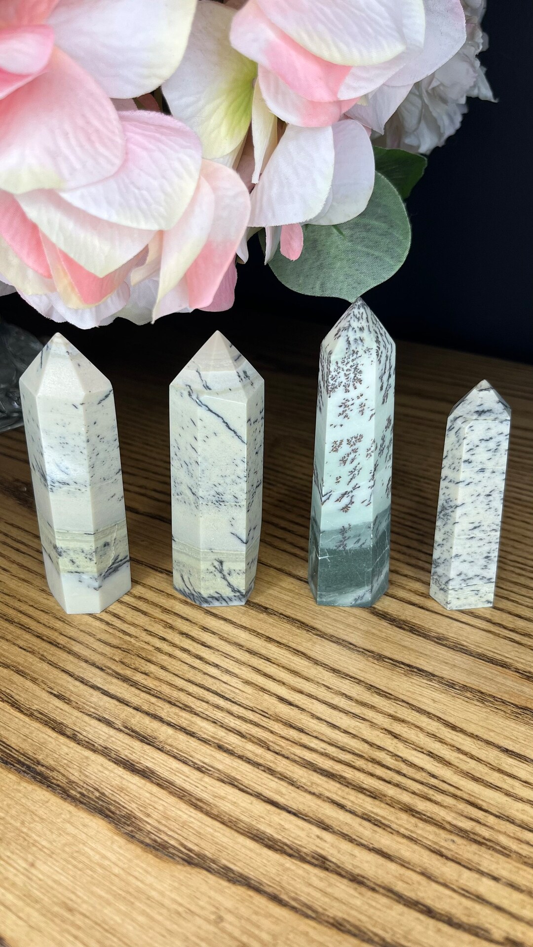 Dendritic Agate Towers || Beautiful Markings || Green Dendritic Jasper ...