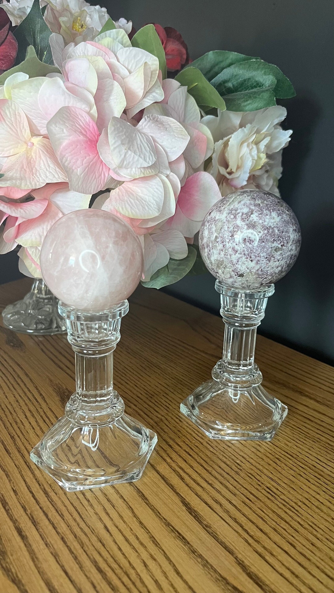 Vintage Sphere Stand* Greek Style Pillars, Crystal Stand. Crystal Ball ...