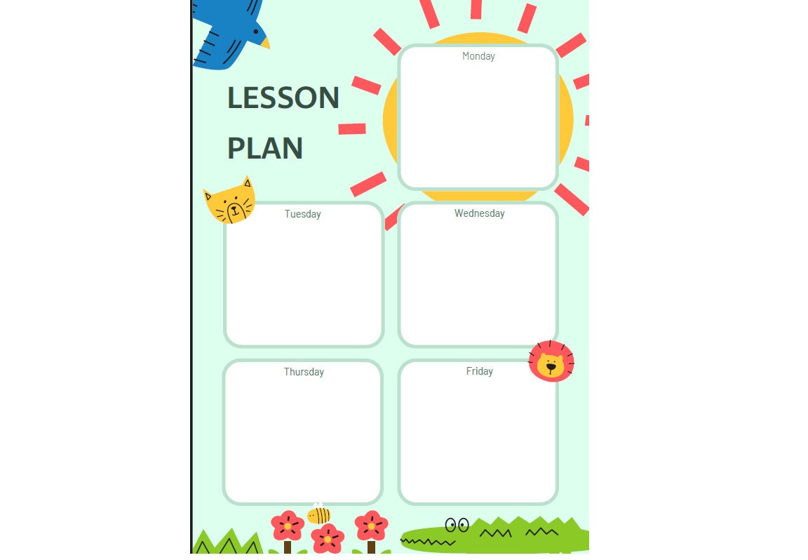 Student Lesson Planner - Etsy