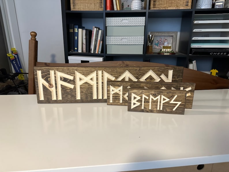 Your Name in Viking Runes Custom Norse Name Sign. - Etsy
