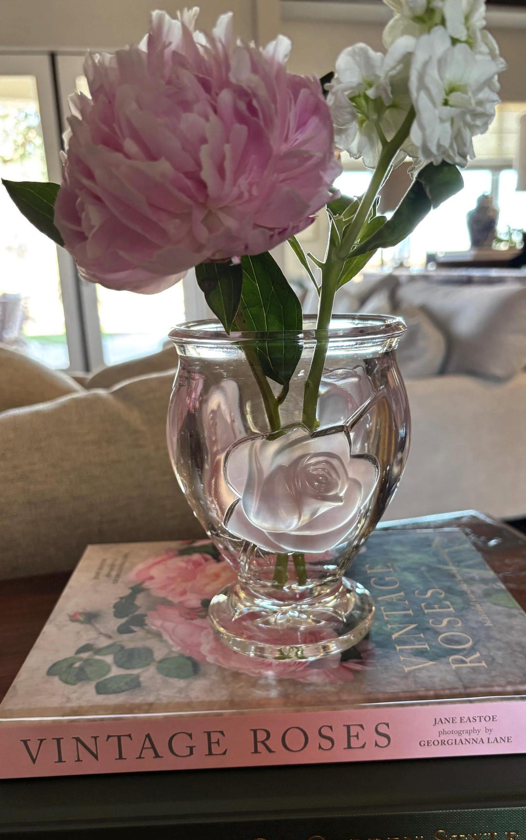 Vintage Teleflora Crystal Glass Rose Vase - Etsy