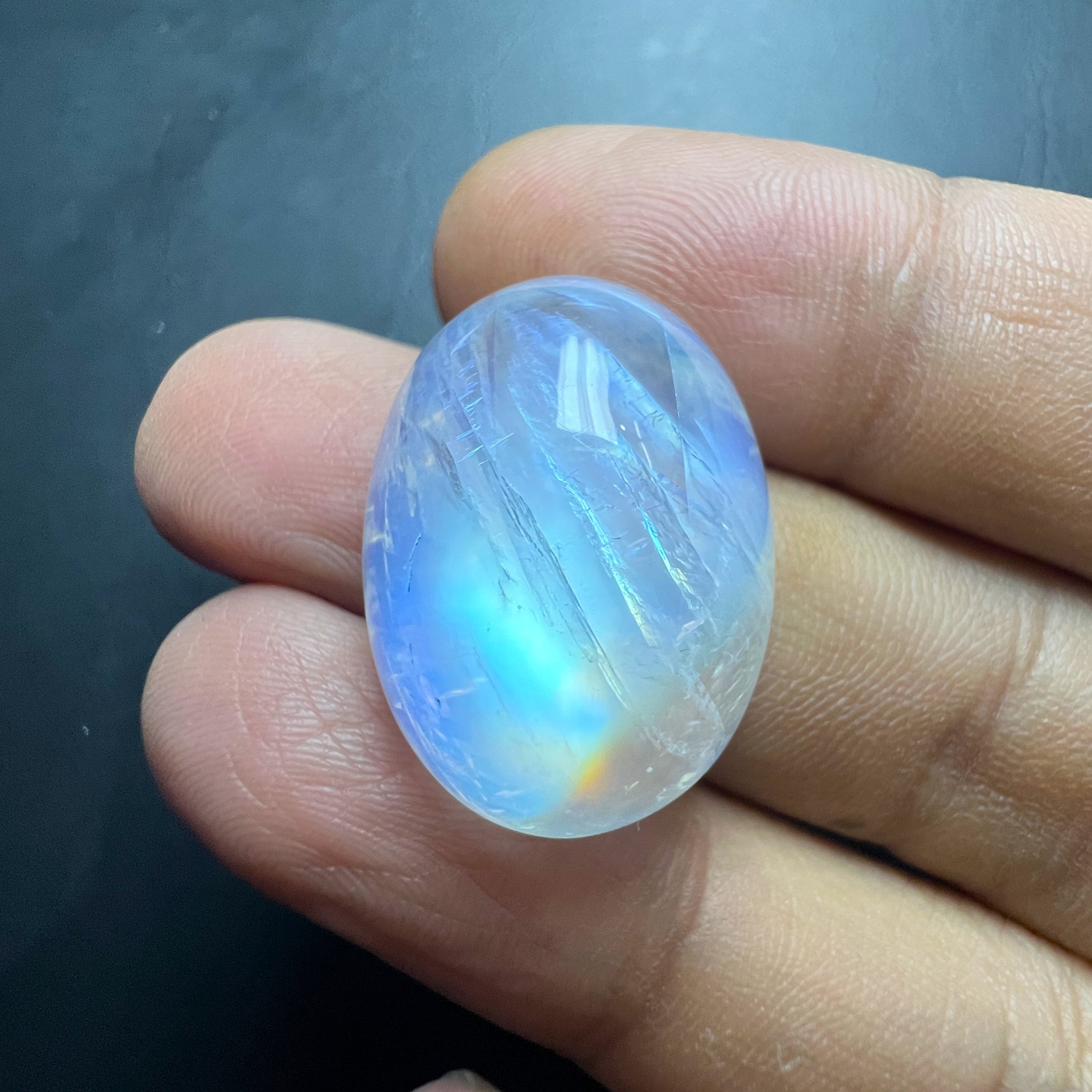 Natural Blue Moonstone Gemstone Cabochon Handmade Stunning - Etsy