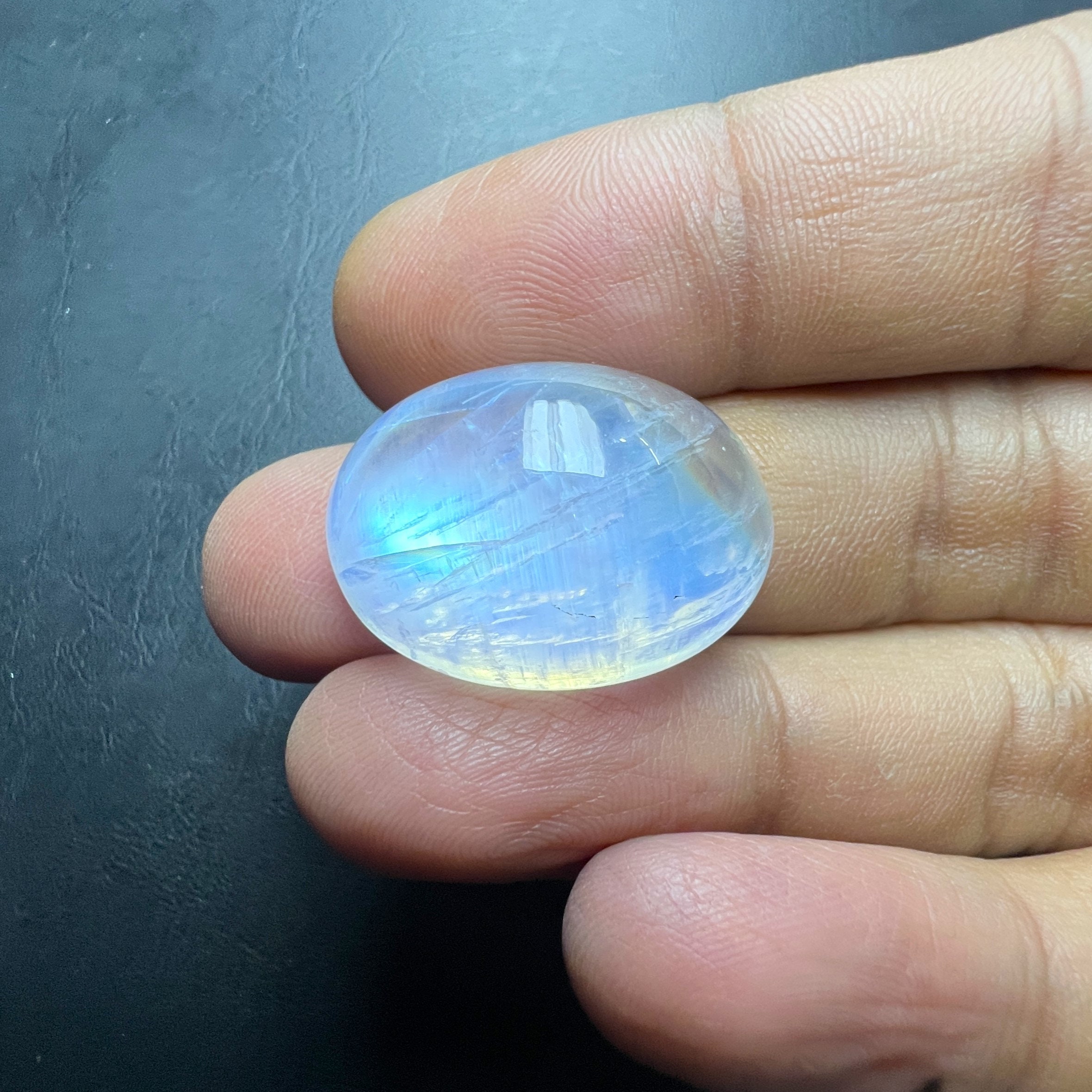 Natural Blue Moonstone Gemstone Cabochon Handmade Stunning - Etsy