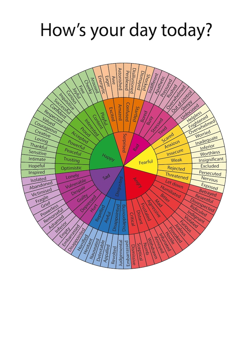 Wheel of Emotion - Etsy