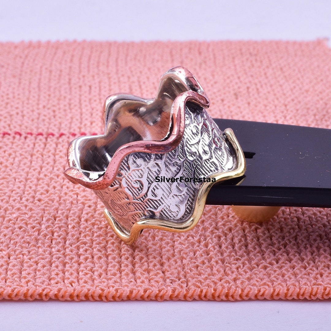 Texture Silver Ring, Sterling Silver Band, Vintage Ring, Meditation ...