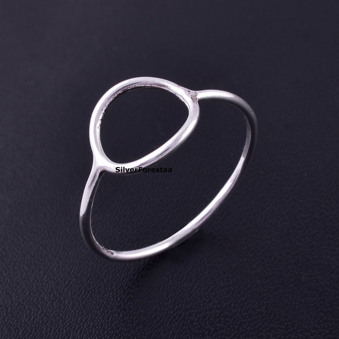 Karma Circle Ring, Statement Ring, 925 Silver Ring, Dainty Ring, Women ...