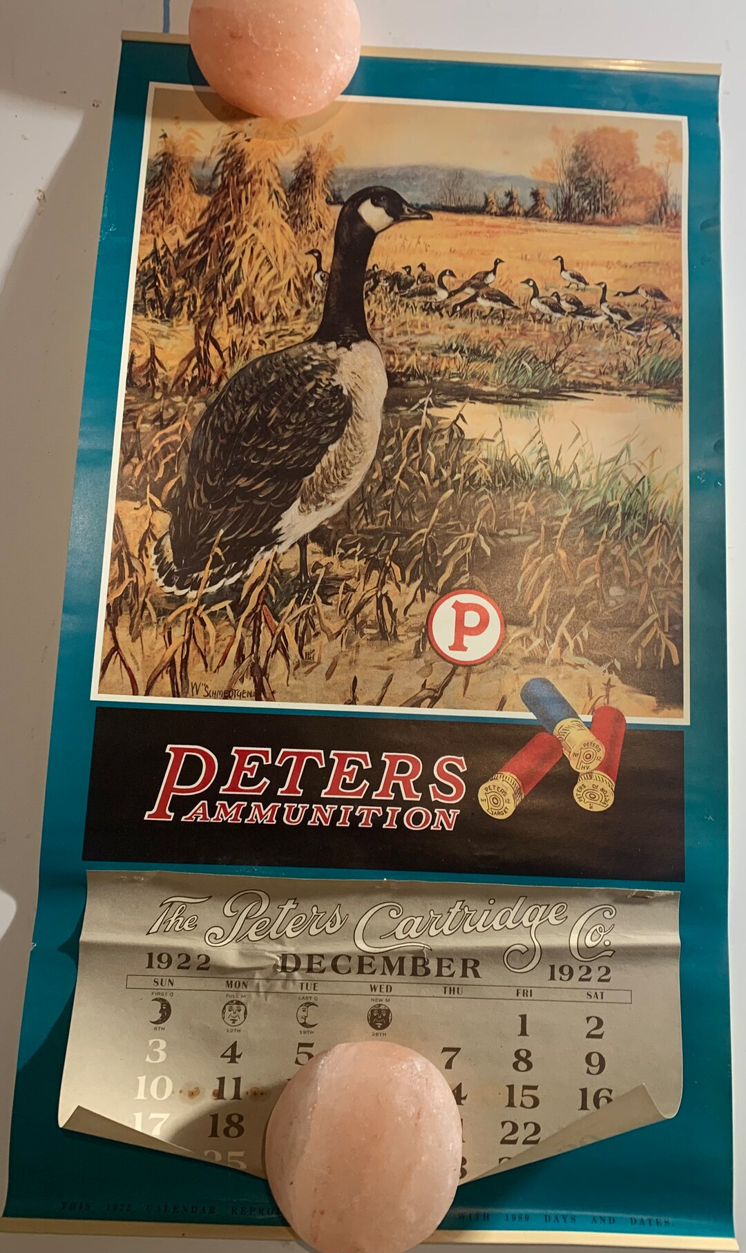 Peters Ammunition 1922 Calendar Reproduction From 1989 - Etsy