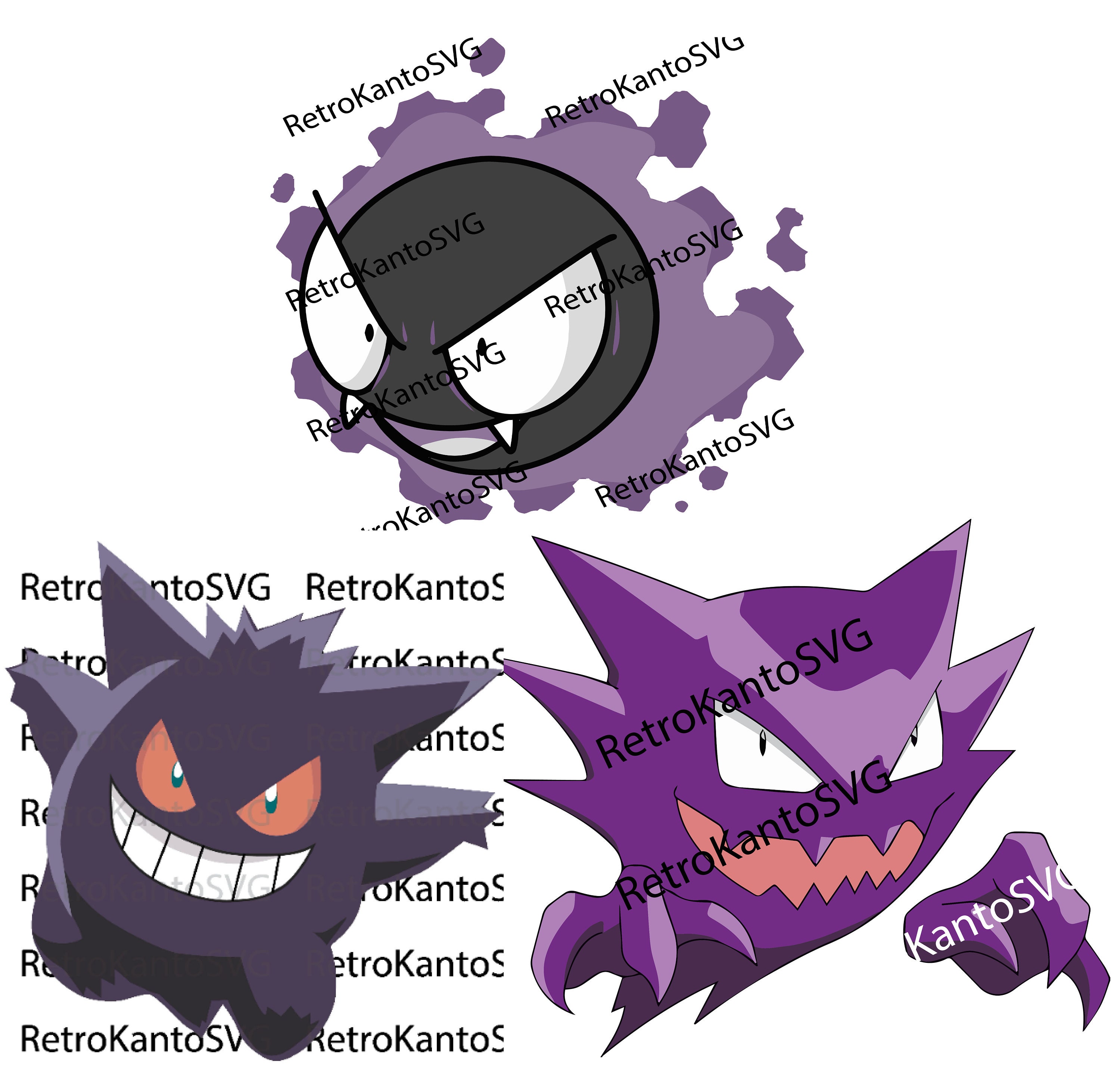 Ghastly Haunter Gengar SVG Pack - Etsy Hong Kong