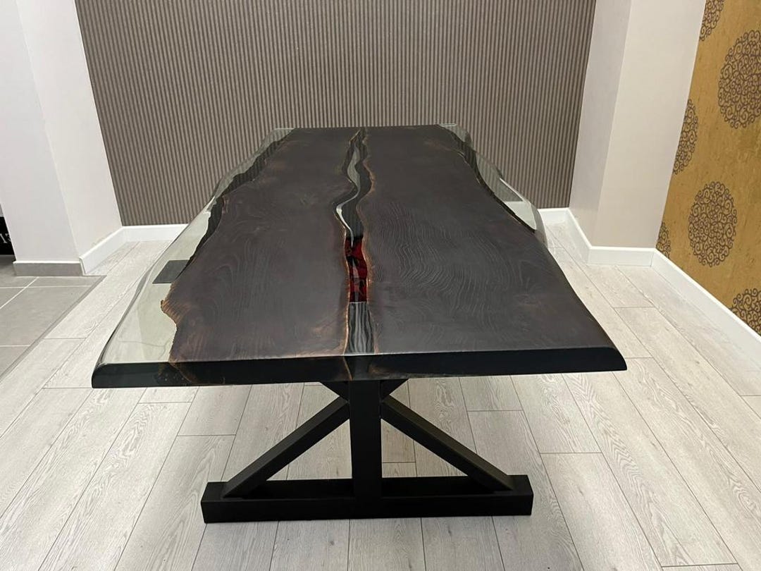Black Walnut Epoxy Table -resin Table - Epoxy Dining Table -epoxy ...