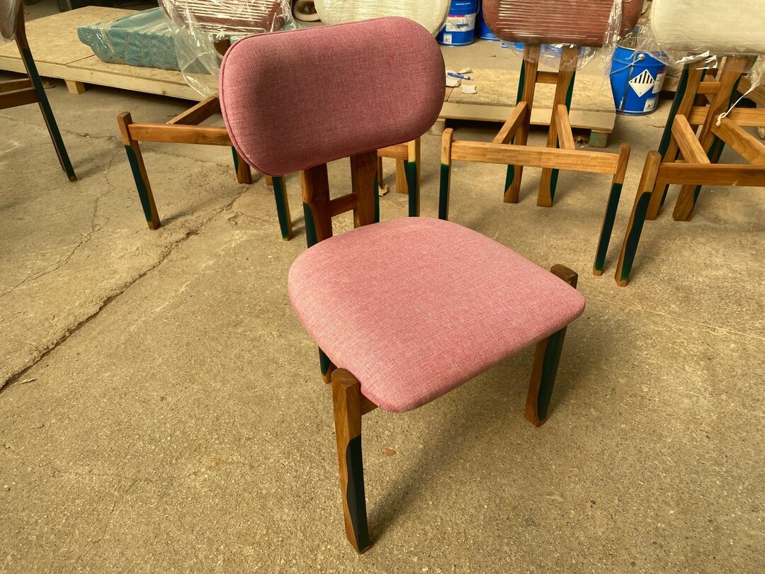 Walnut Epoxy Chair (pink) -epoxy Chair-wooden Chair-%100handmade-custom ...
