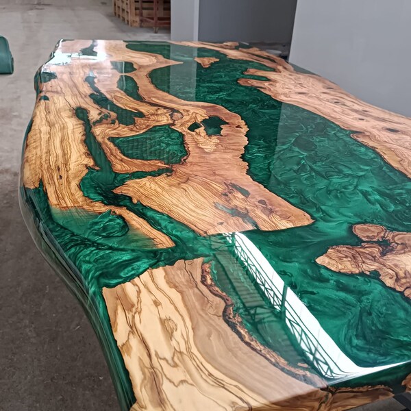 Resin Coffee Table Green - Etsy