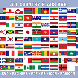 280+ World Flags SVG Bundle, All Country Flags Svg, Country Svg ...