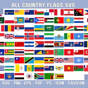 280+ World Flags SVG Bundle, All Country Flags Svg, Country Svg ...