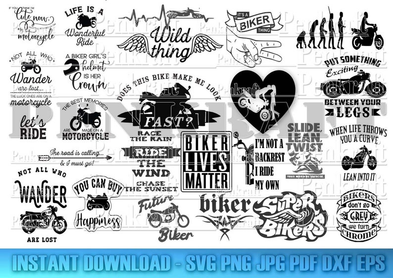 Motorcycle Bundle Svg, Biker Quote Svg, Patriotic Motorcycle Svg, Biker ...