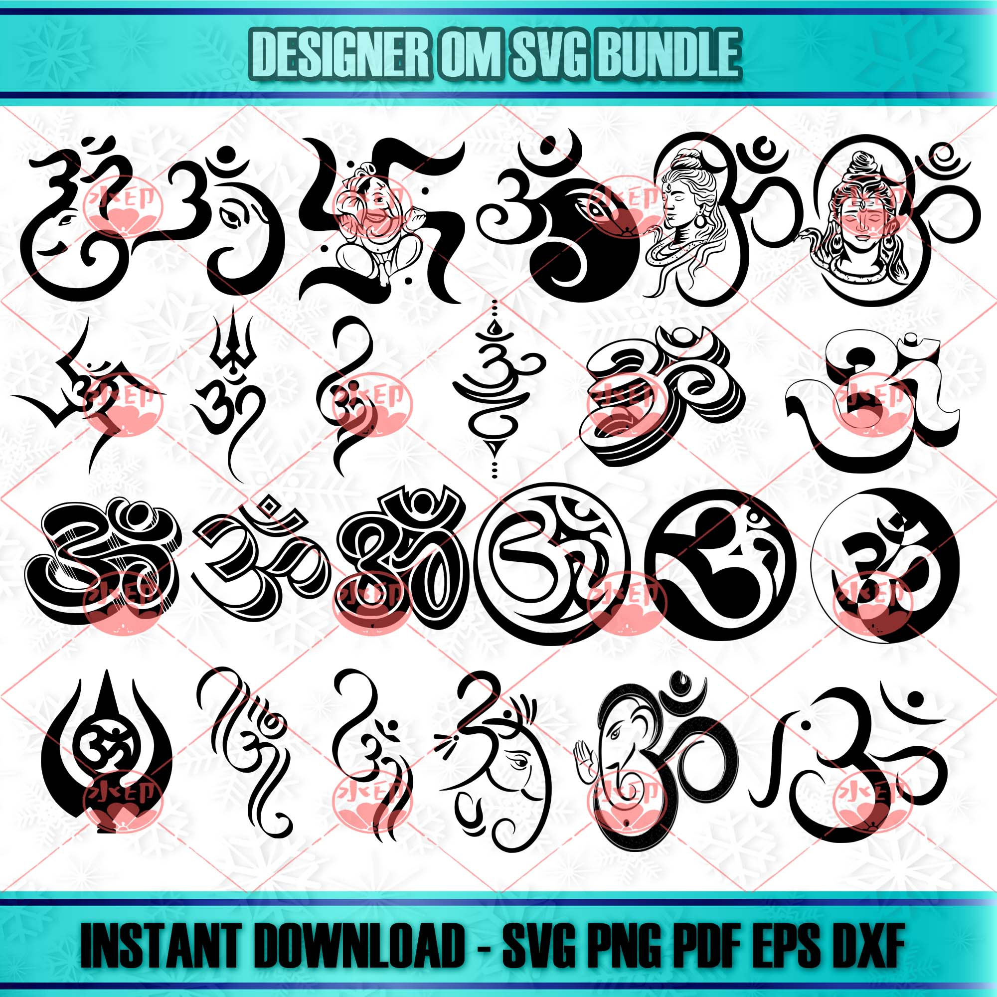 Designer Om Svg Bundle 25 Designs Om Svg Aum Svg Om - Etsy
