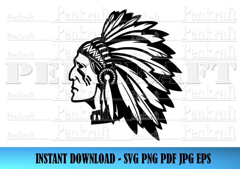 Native American Indian Svg, Indian Chief Svg, Red Indian Svg, Printable ...