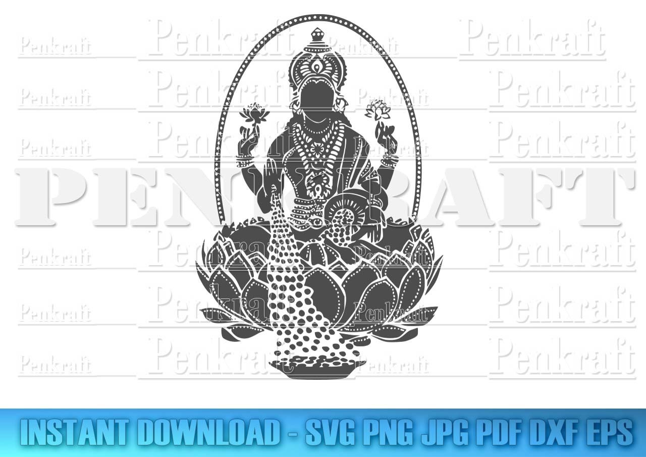 Godess Laksmi Svg Indian Godess Hindu Godess Spritual - Etsy Canada