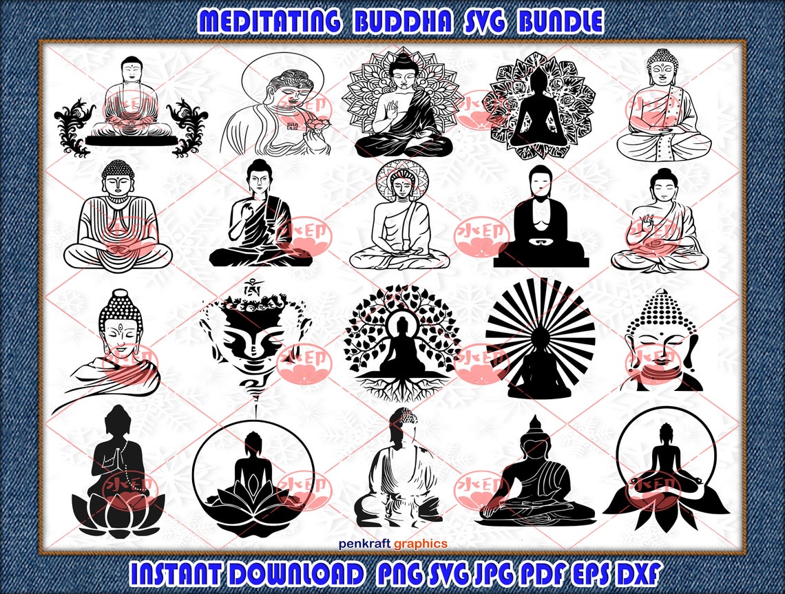 Buddha Svg Bundle, Lord Buddha Svg, Meditation Buddha Svg, Meditation ...