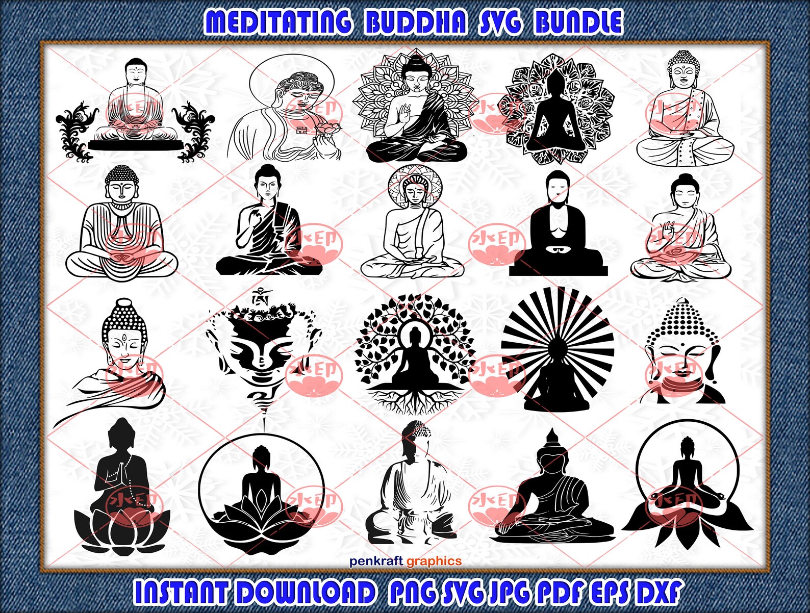 Buddha Svg Bundle, Lord Buddha Svg, Meditation Buddha Svg, Meditation ...