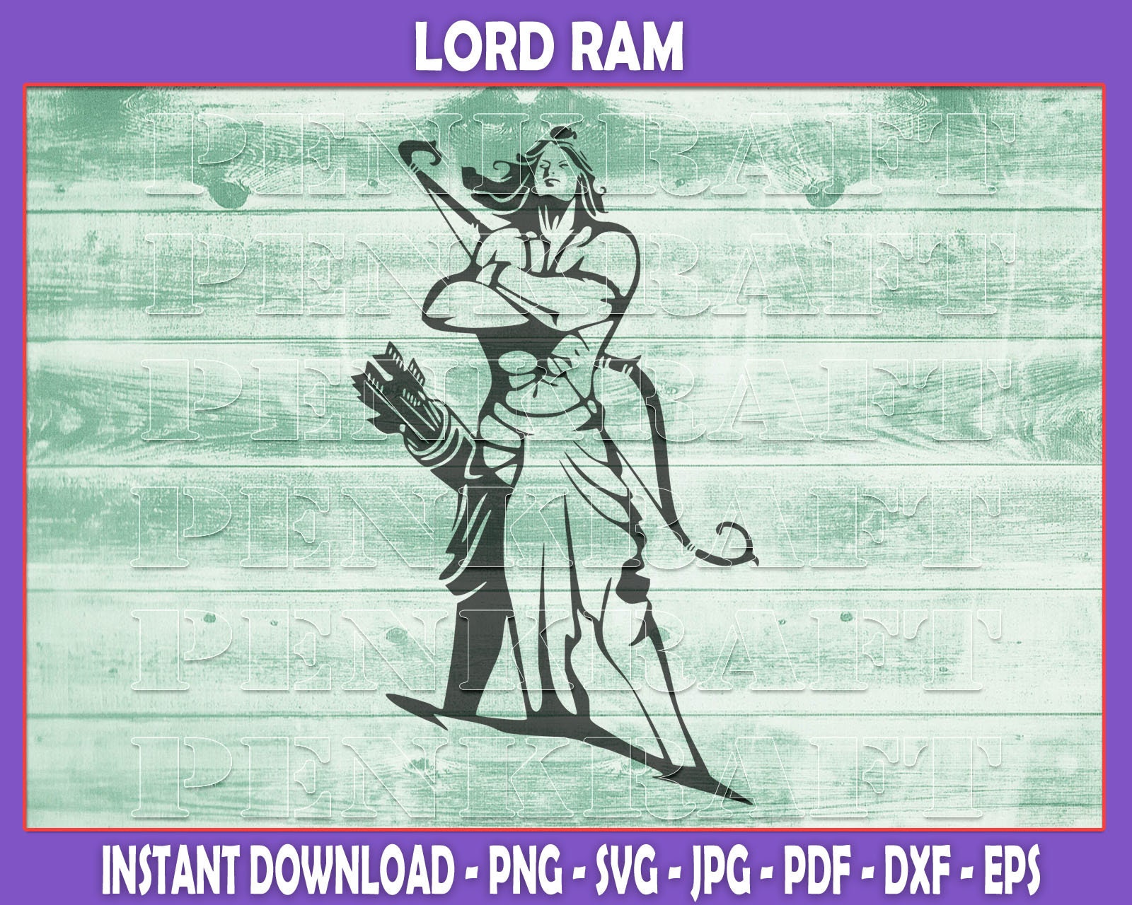 Lord Ram Svg Shri Ram Svg Lord Rama Svg Indian God Hindu - Etsy UK