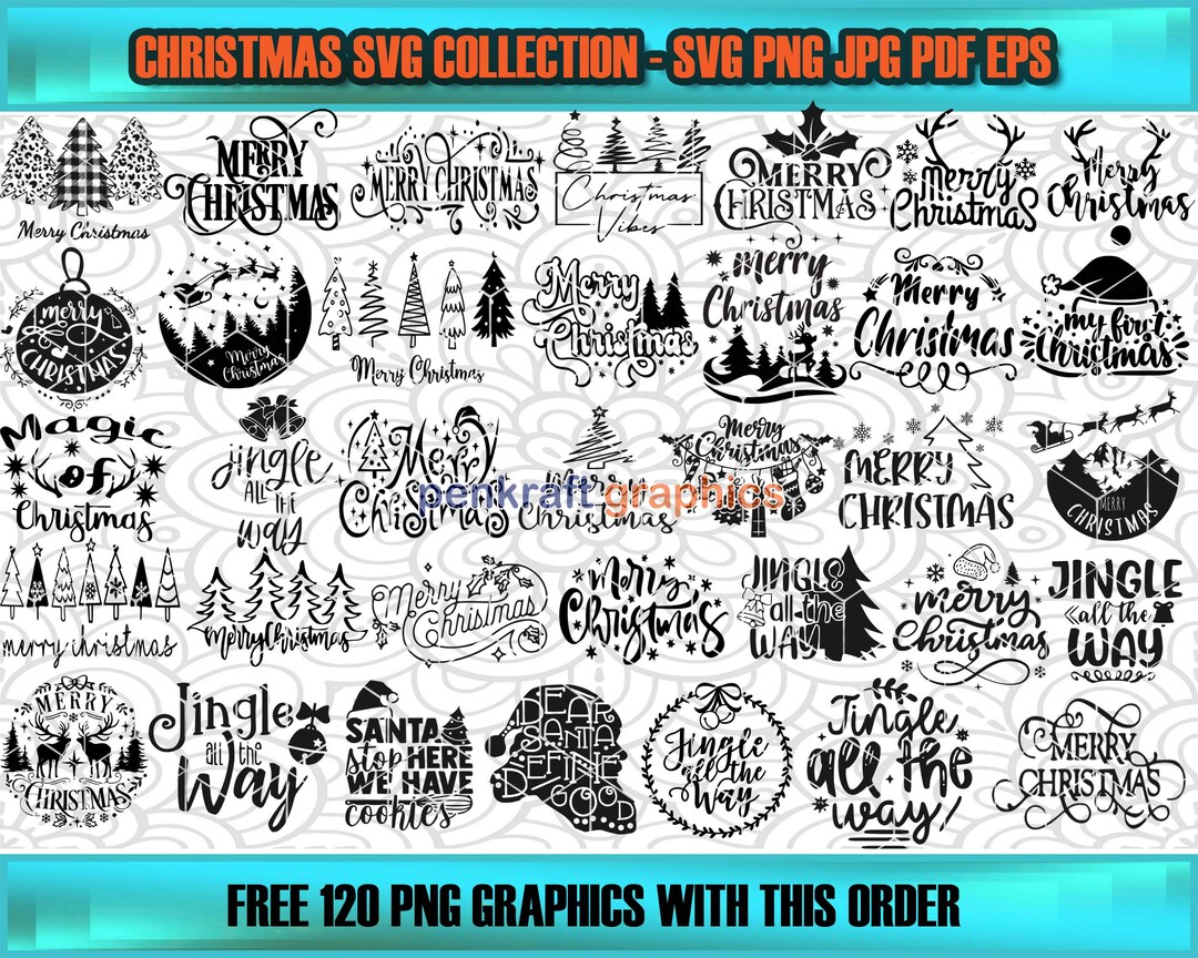 Christmas SVG Bundle, 101 Holiday Designs (digital Download) - Etsy